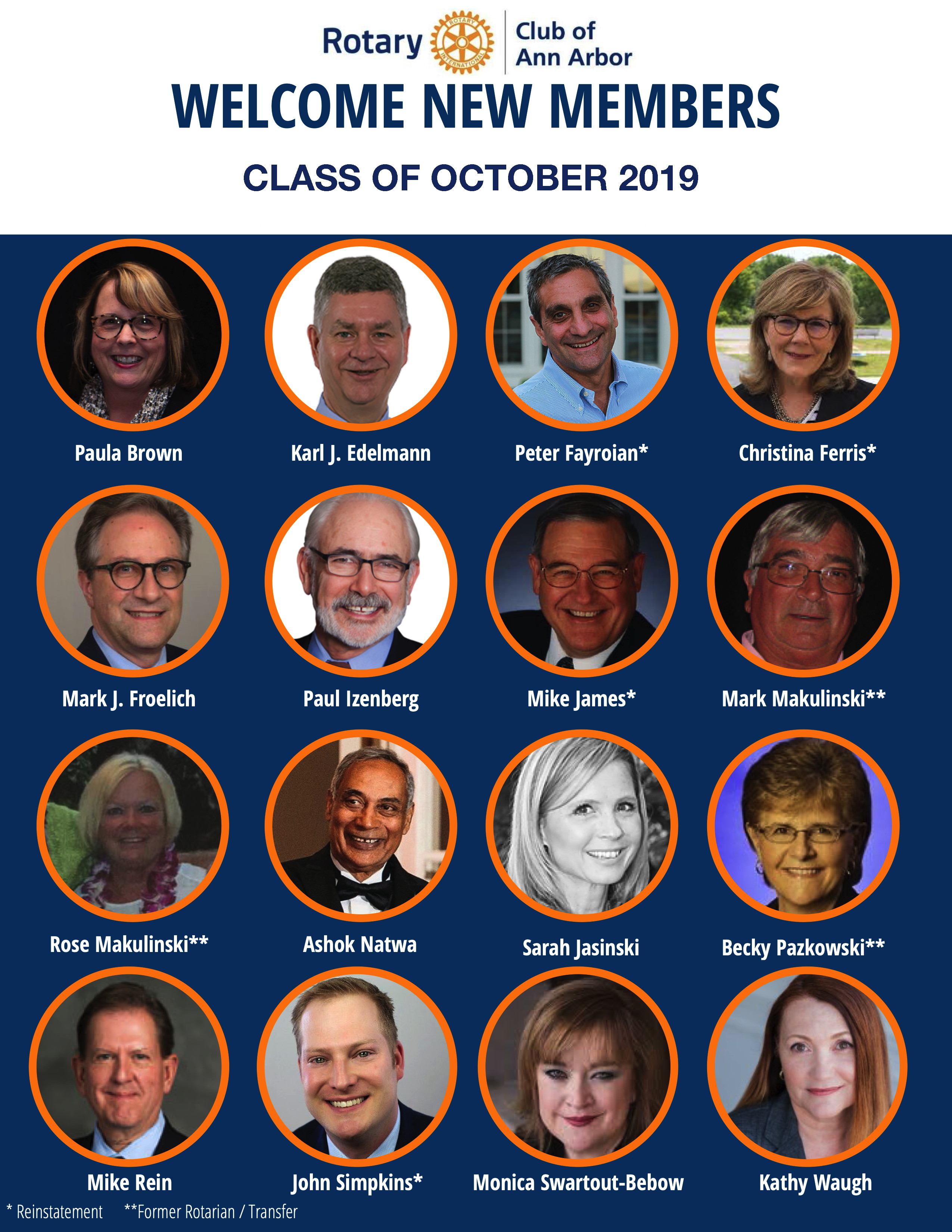 Welcome new members! - Rotary Club of Ann ArborRotary Club of Ann Arbor